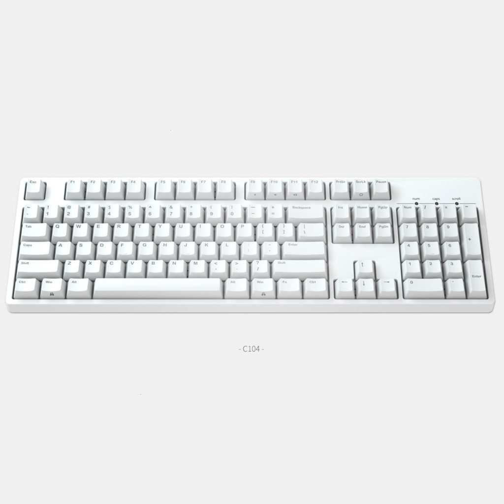 IKBC C104 - Bàn Phím Cơ Fullsize Cherry Switch - Màu Trắng - Gearzone.vn