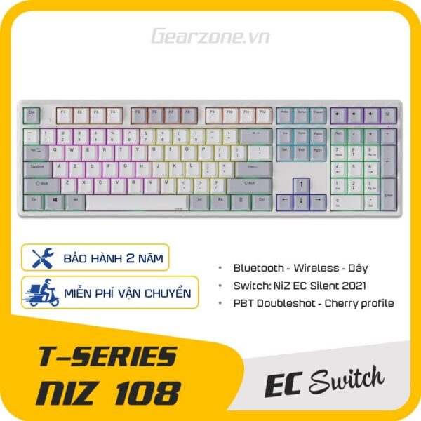 T-Series NiZ 108 - bàn phím cơ EC switch - Gearzone.vn