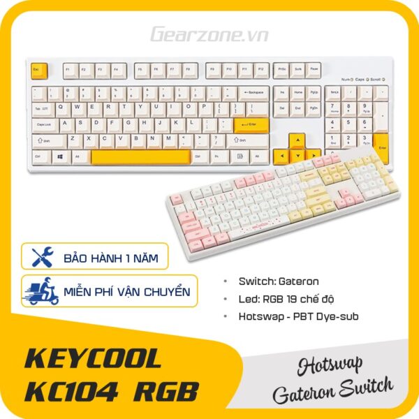 KEYCOOL KC104 RGB - HOTSWAP Gateron switch - Gearzone.vn