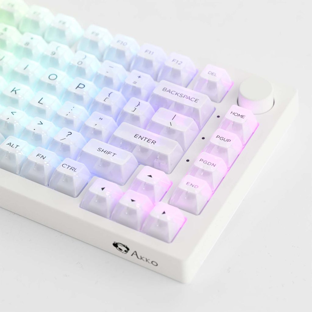 Keycap Akko White Clear ASA Fullset (155 Nút) - Gearzone.vn