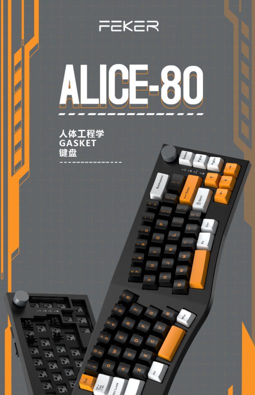 Kit Alice 80 - Feker Alice80 - Ergo Gasket 3Mode Mạch Xuôi - Gearzone.vn