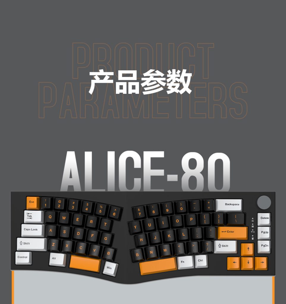 Kit Alice 80 - Feker Alice80 - Ergo Gasket 3Mode Mạch Xuôi - Gearzone.vn